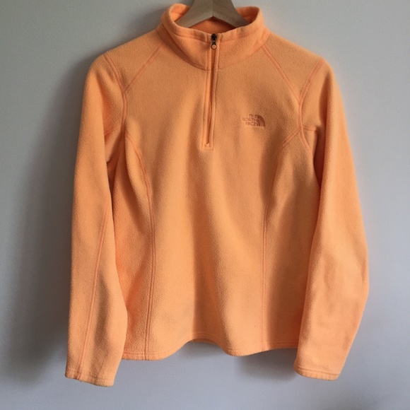 The North Face | Tops | The North Face Womens Neon Orange Quarter Zip ...